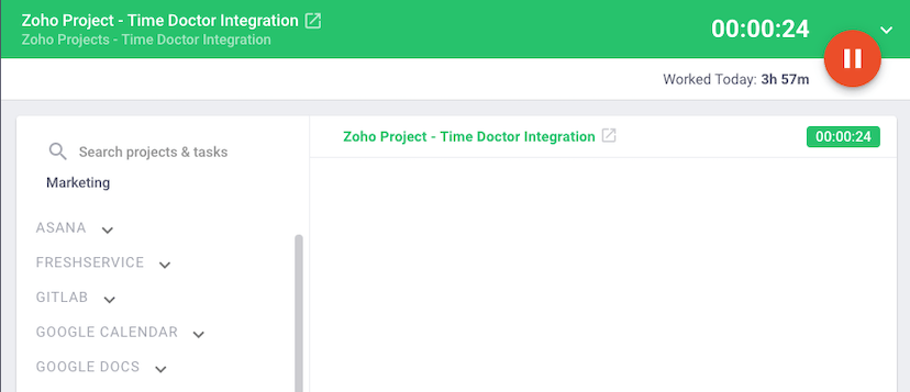 Zoho Projects Time Tracking | Time Doctor